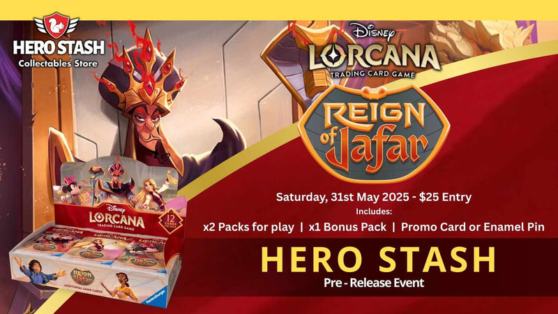 Disney Lorcana Organised Play - Reign of Jafar Pre-Release Event – Hero ...