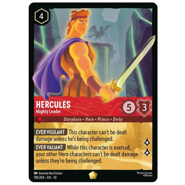 Disney Lorcana TCG - Hercules Mighty Leader - 118/204 – Hero Stash