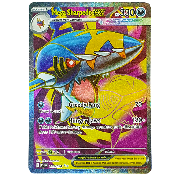 POKÉMON TCG - Mega Sharpedo ex Ultra Rare - 113/094 – Hero Stash
