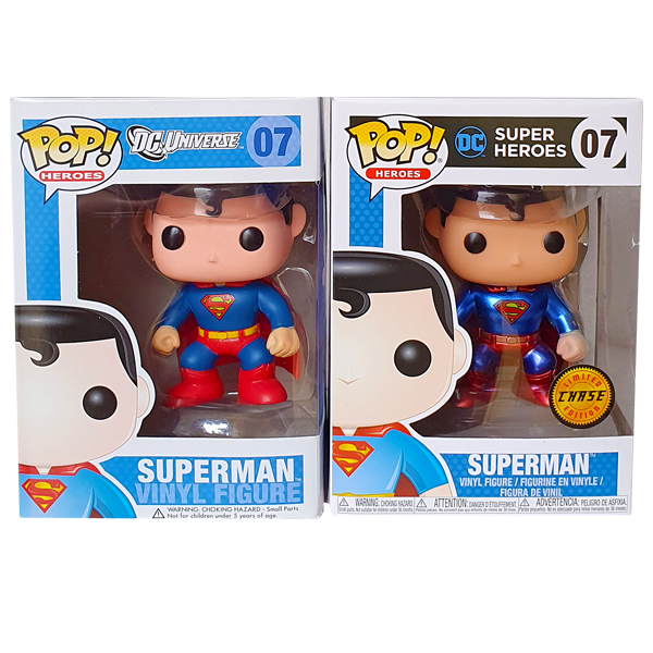 DC - Superman Metallic Chase & Original Pop! Vinyl Figure Bundle – Hero ...