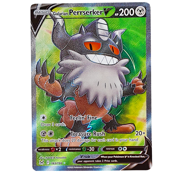 POKÉMON TCG - Galarian Perrserker Full Art Ultra Rare - 183/196 – Hero ...