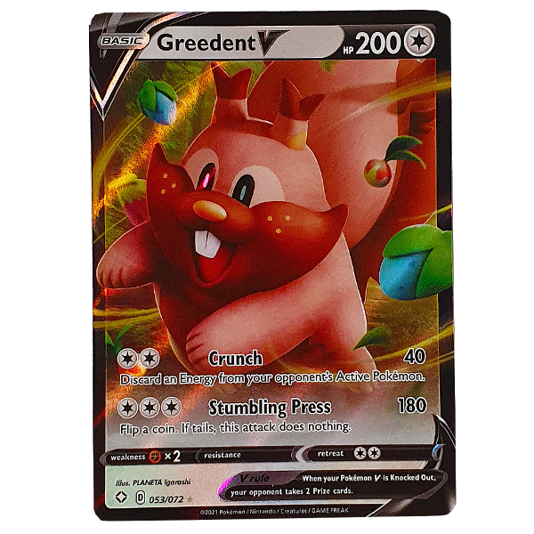 POKÉMON TCG - Greedent V Ultra Rare - 053/072 – Hero Stash